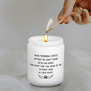 Dog Memorial Gifts for Loss of Dog Cat Pet Grieving Passed Away Gift, Vanilla Scented Pet Memorial Candle Gifts, Pet Loss Sympathy Gift, Pet Dog Remembrance Bereavement Condolence Gift Cat Dog Lover