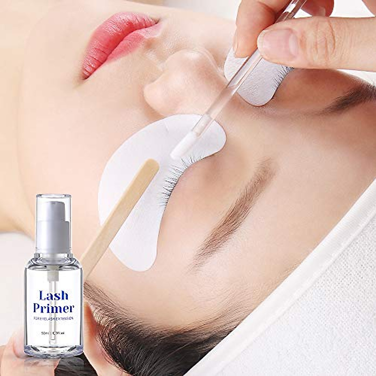 Lash Primer for Eyelash Extension 1.7 FL/oz (50ml) / Pre-Treatment for Semi Permanent Eyelash/Easily Removes Proteins and Oils/Oil Free/Longer Extension Retention (1.7 FL/oz (50ml))