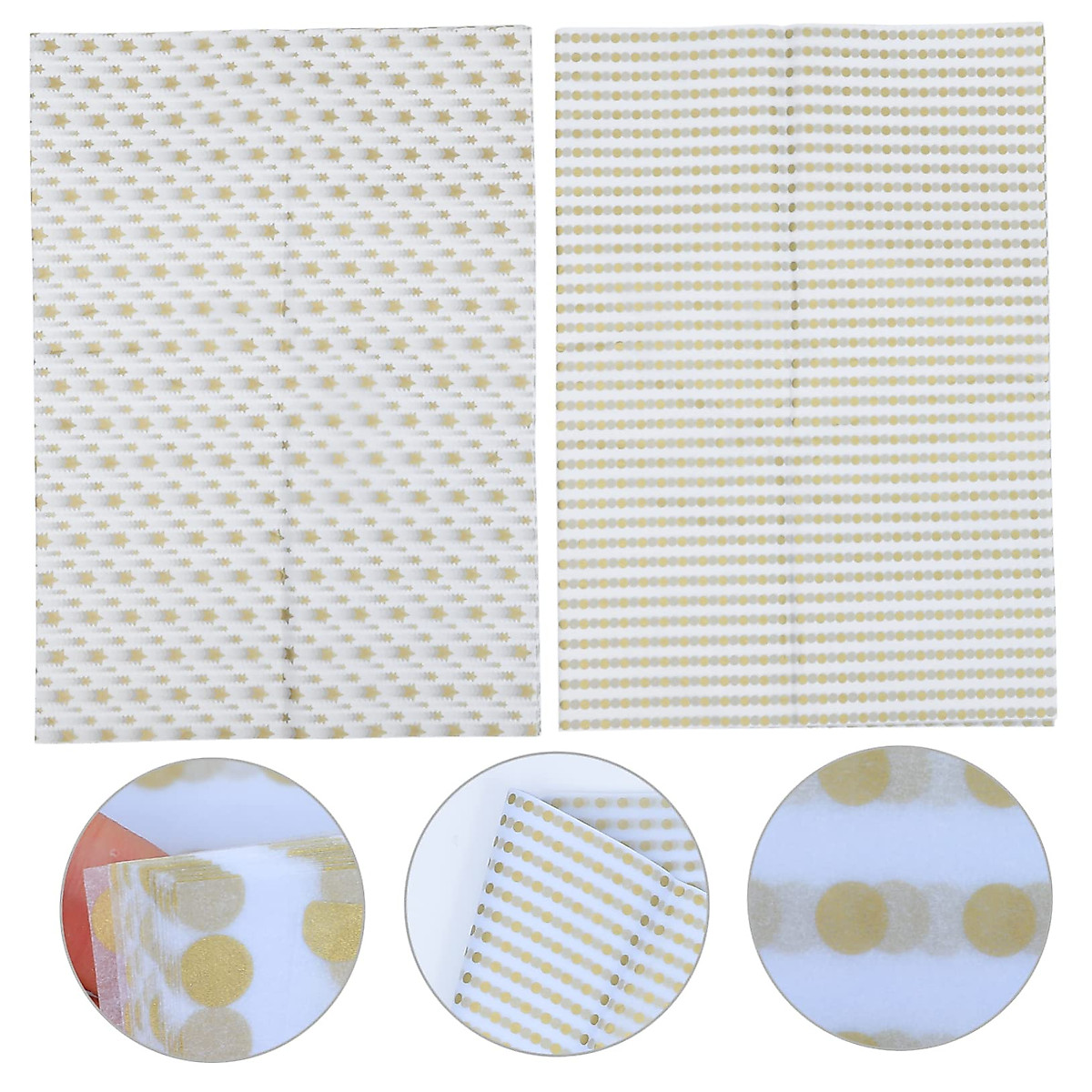 NOLITOY Decorations Wrapping Decors 40 Sheets Golden Wrapping Papers Bulk Wrapping Bulk Sydney Papers