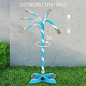 DRNCURN Misters for Outside Patio, Portable Misting Cooling System with Three Spary Nozzles, Stand Flexible&Adjustable Mister for Outdoor Patio Cooling Pool BBQ Kids Water Playing