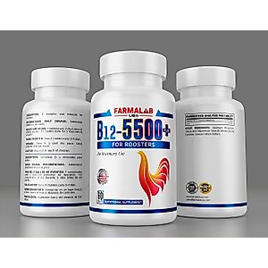 Farmalab B12 5500 Plus for Rooster Chicken Hens Poultry Gamefowl B12-5500 Plus para Gallos Gallinas Pollos Aves de Corral FARMALAB