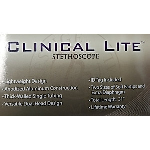 prestige medical Clinical Lite™ Stethoscope Black Model: 121