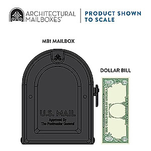 Architectural Mailboxes 7680B-10 MB1 Mount Mailbox and In-Ground Post Kit, Medium, Bl