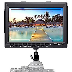 FEELWORLD FW759 Camera Monitor 7” HD 1280x800 Field Video LCD IPS Screen 1200:1 High Contrast Ratio for Steady Cam, DSLR Rig, Camcorder Kit, Handheld Stabilizer