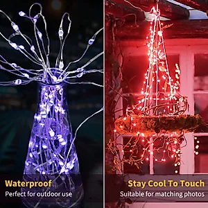 TenSteed 2 Pack Fairy String Lights,50 LED Fairy Lights Battery Operated Multicolor Changing Twinkle Lights with Remote,16.4Ft Silvery Copper Wire Firefly Lights for Party Wedding Christmas Décor
