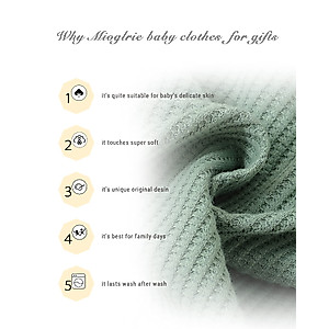 Toddler Baby Girl Clothes Top Pants Set Baby Girl Outfits Baby Girls' Clothing Cotton Baby Girl Stuff Green Gifts 12 to 18 Month Girl Clothes