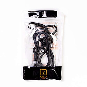 KILUCASE Smartphone Necklace - Clear Protective Anti-Shock Case with Lanyard Strap Cord in Charcoal Grey (Compatible with iPhone 11Pro)