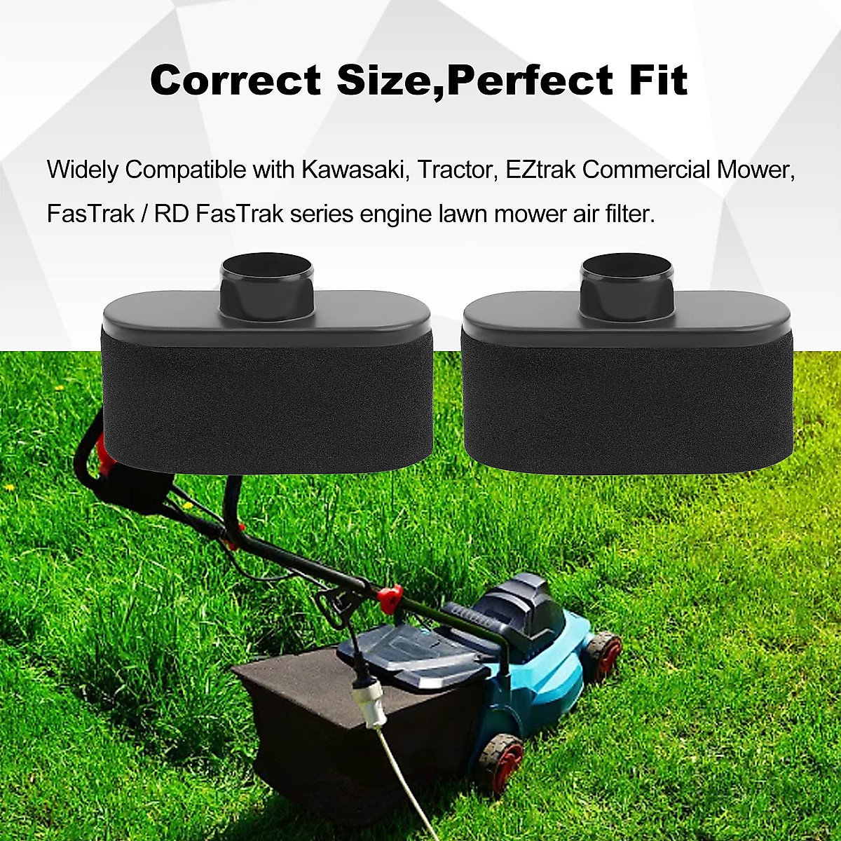 Aouton 11013-0752 11013-0726 Air Filter 11013-7046 Pre Filter for Kawasaki FR651V FS691V FR730V FS481V FS541V FS600V FS651V FS730V 4-Cycle Engine Lawn Mower Air Filter 11013-7049 11013-7047 (2PCS)