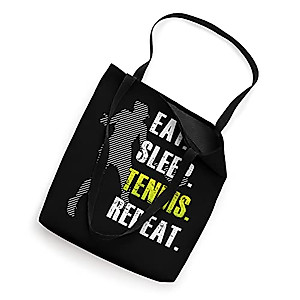 Eat Sleep Tennis Repeat - Funny Tennis Tote Bag