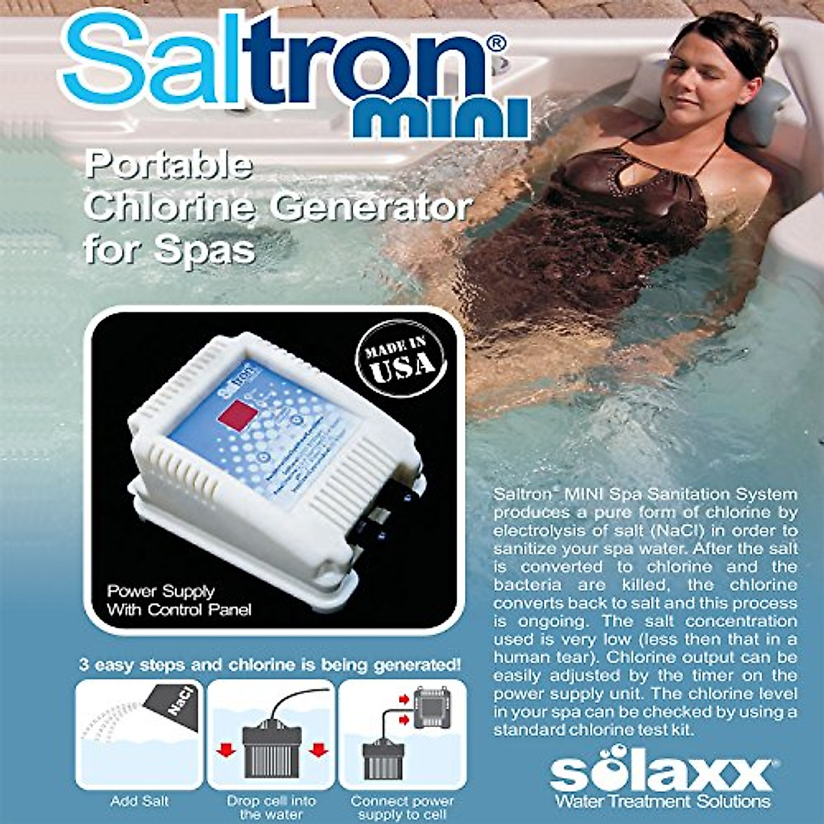 Saltron Mini Salt System Drop-In Saltwater Chlorine Generator for Hot ...