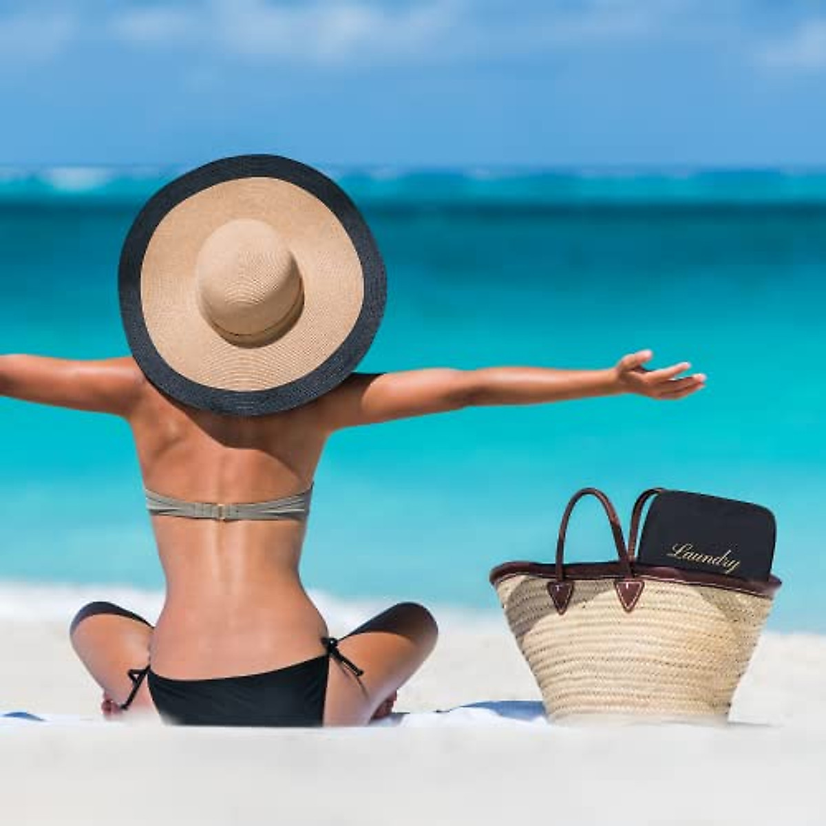 Travel Fanatics Soft Travel Laundry Bag with Zipper and Drawstring, Black, 21” x 22” – Keep Your Dirty Clothes Separate and Your Suitcase Organized – Expandable, Durable, and Foldable Laundry Bag