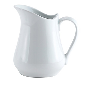 HIC Creamer Pitcher with Handle, Fine White Porcelain, 16-Ounces