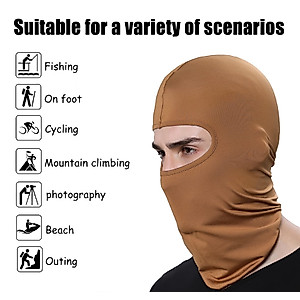 JANSONG Pack of 2 Balaclava Ski Mask Tactical Head Hood for Men and Women Outdoor Mask Winter Skiing,Snowboarding Motorcycle UV Protection Face Cover Black