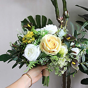 DVGUN 6 Pack Artificial Palm Plants Leaves Faux Turtle Leaf Fake Tropical Large Palm Tree Leaves Imitation Leaf Artificial Plants for Home Kitchen Party Flowers Arrangement Wedding Decorations