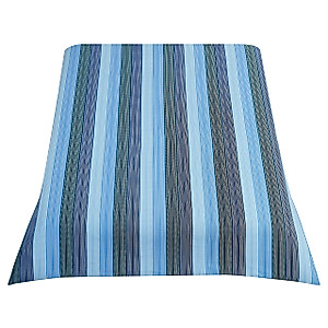 Tommy Hilfiger Tommy Explorer Stripe 200 TC Percale Set of 3 Duvet Set, Full/Queen Size, 100% Cotton (Denim/Green)