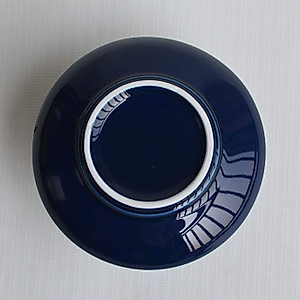 Liang baobao Porcelain Gaiwan 6.7oz Teacup White Glazed Tureen Chinese Sancai Cover Bowl Lip Saucer Set (Blue)