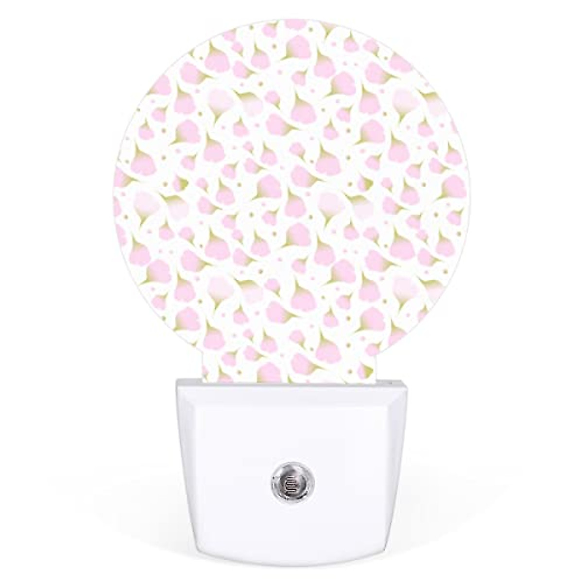 KOBLEN Night Lights Plug Into Wall Dusk to Dawn with Light Sensors Allay Home Round Led Night Light for Adults Bedroom Bathroom 2 Pack