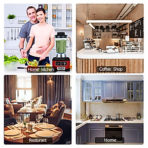 BioloMix Heavy Duty Commercial Blender,2200W 60Oz Professional Kitchen Blender for Smoothies,Shakes,Ice and Frozen Fruit,Optional Dry Grains Container