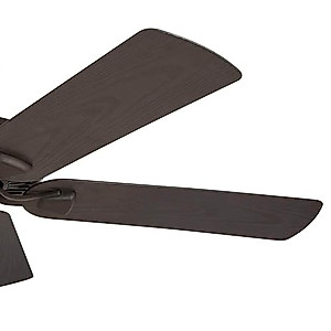 Honeywell Ceiling Fans Belmar, 52 Inch Traditional Indoor Outdoor LED Ceiling Fan with No Light, Pull Chain, Three Mounting Options, ETL Damp Rated, Reversible Motor - 50199-01 (Bronze)
