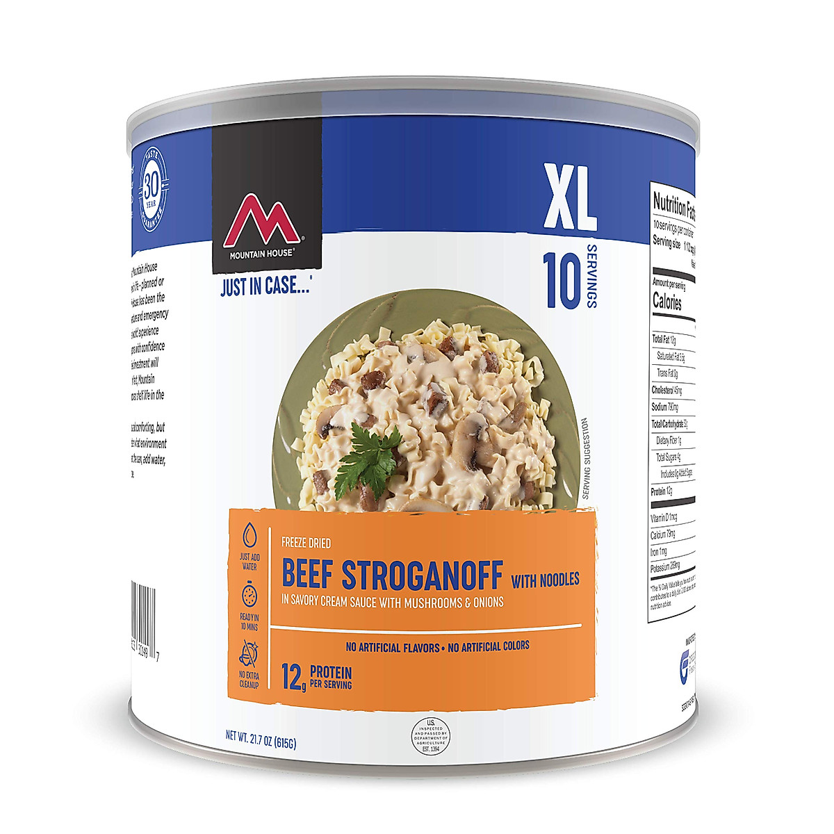 Mountain House Beef Stroganoff with Noodles | Freeze Dried Survival & Emergency Food | #10 Can & Mexican Style Adobo Rice with Chicken | Freeze Dried Survival & Emergency Food | #10 Can | Gluten-Free