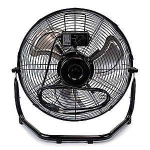 NewAir Floor Fan, 18" High Velocity Industrial Portable Shop Fan with 3 Speed Settings, WindPro18F,Black