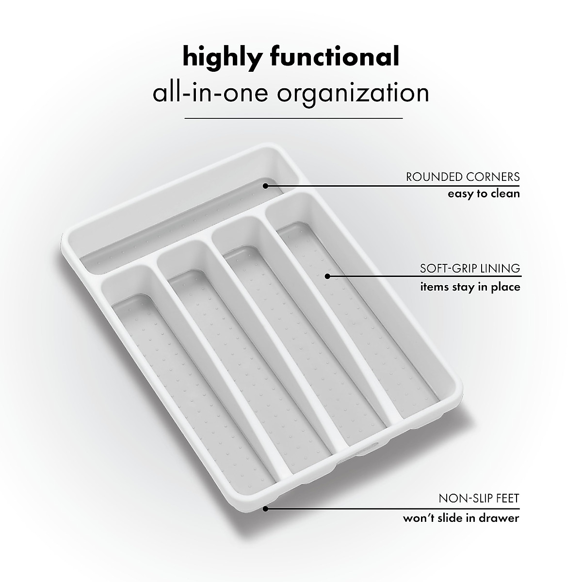 madesmart Mini Silverware Tray, White