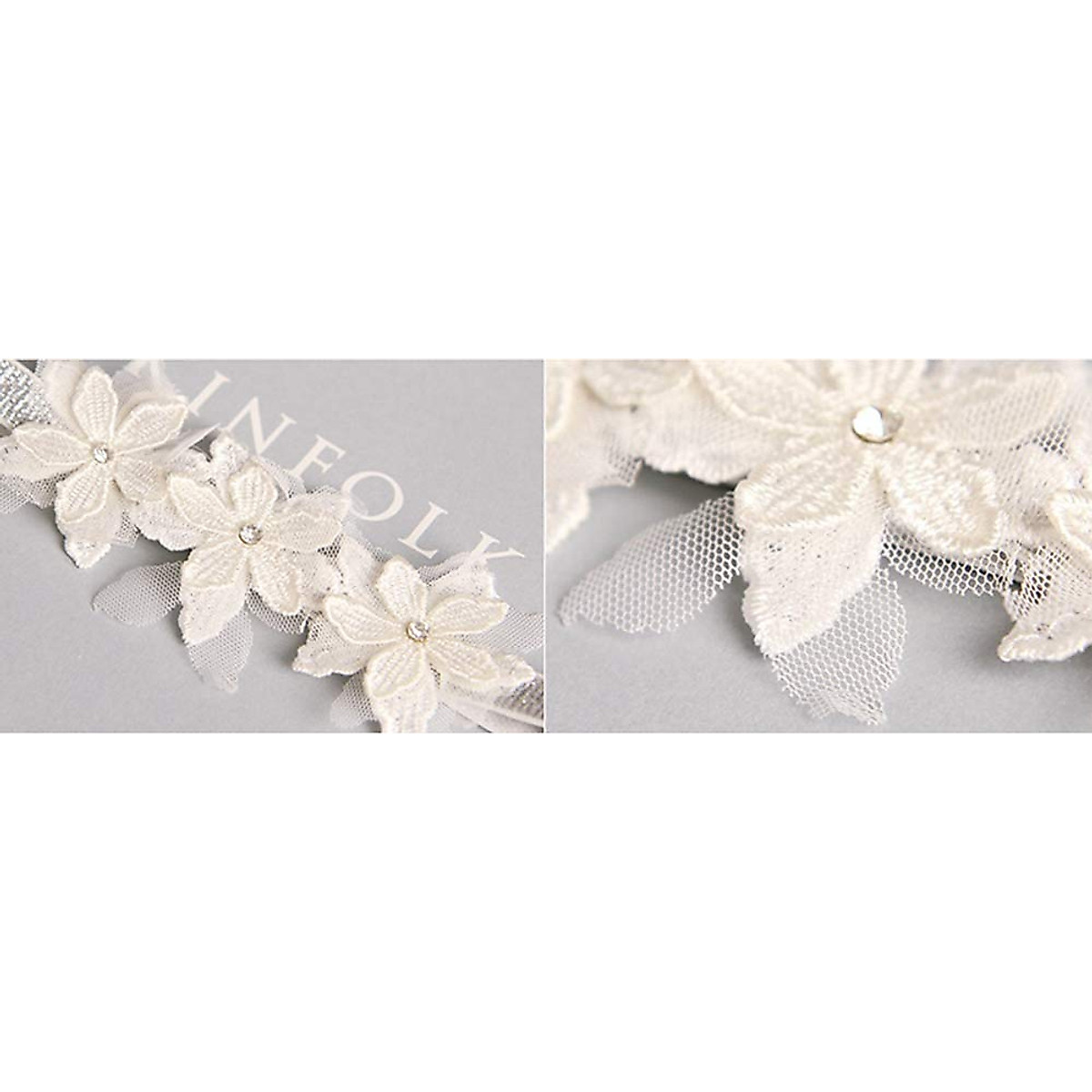 Baby Toddler Elastic Chiffon Flower Headbands Princess Girls Hand Sewing Beads Flower Headwear Nylon (QJ318)