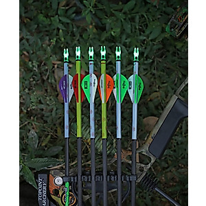 DEEPOWER S Lighted Nocks for Arrows .244/6.2mm 6/12 Pack Lighted Arrow Nocks for Archery Hunting (6, Green)