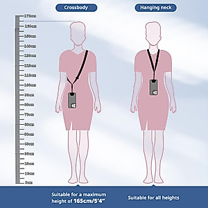 CACOE Phone Lanyard 2 Pack-1× Adjustable Neck Strap,1× Wrist Strap,4× Pads,Universal Crossbody Cell Phone Lanyards,Multifuctional Patch Phone Lanyards Compatible with Most Smartphones(Pink)