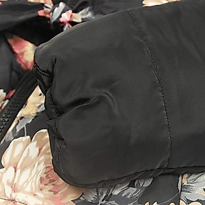 SS&CC Girls' Long Flower Printing Bowknot Winter Hooded Down Jacket 10-12 Years