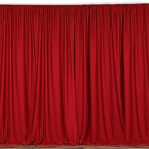 BalsaCircle 10 ft x 10 ft Red Polyester Photography Backdrop Drapes Curtains Panels - Wedding Decorations Home Party Reception Supplies