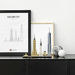 LEGO Architecture New York City 21028, Build It Yourself New York Skyline Model Kit for Adults and Kids (598 Pieces),Multicolor