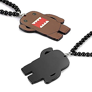 GVBSFJMK Car Pendant Acrylic Funny Domo-Kun Rock Rear View Mirror Charms Ornaments Automobile Trim Hanging Suspension Decoration