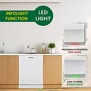 Equator 24 in Dishwasher Top Control 3 Rack 15 place 3.4g QUIET 51 dB 110V EStar in White