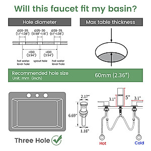 Matte Black Bathroom Faucets for Sink 3 Hole Widespread Waterfall Vanity Faucets Basin Faucet with Pop-Up Drain 8 inch Bathroom Lavatory Faucet