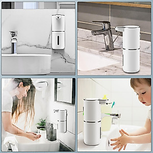 HOMELYLIFE Automatic Foam Soap Dispenser,12.85oz Touchless Soap Dispenser with Smart Display,4 Levels Adjustable Liquid Hand Free Soap Dispenser,Dish Soap Dispenser for Kitchen,Bathroom,Public Places