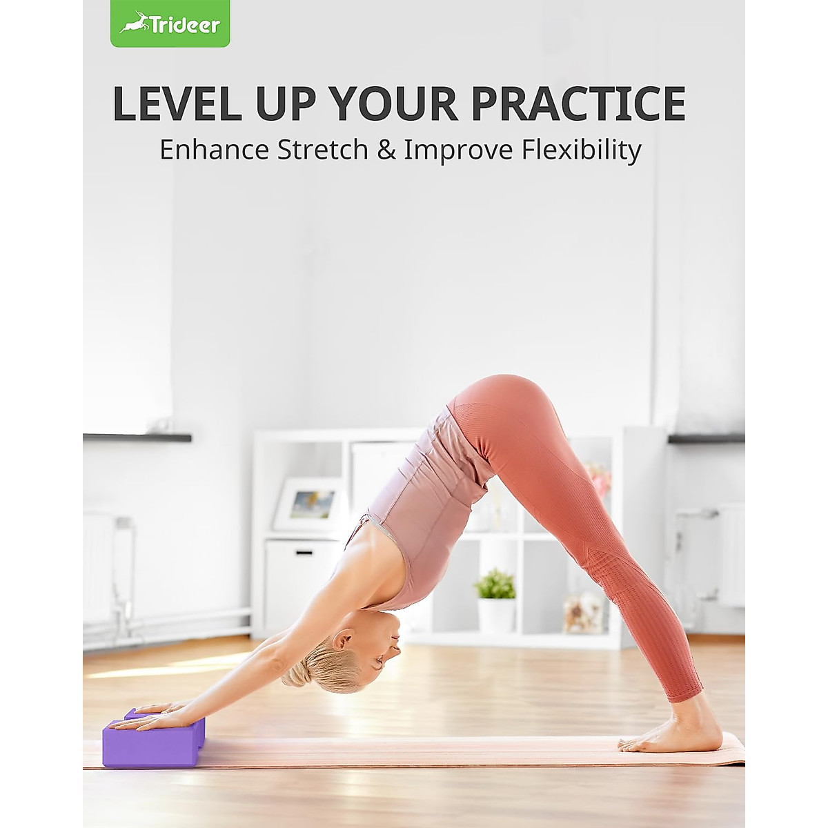 Trideer Yoga Blocks 2 Pack Purple