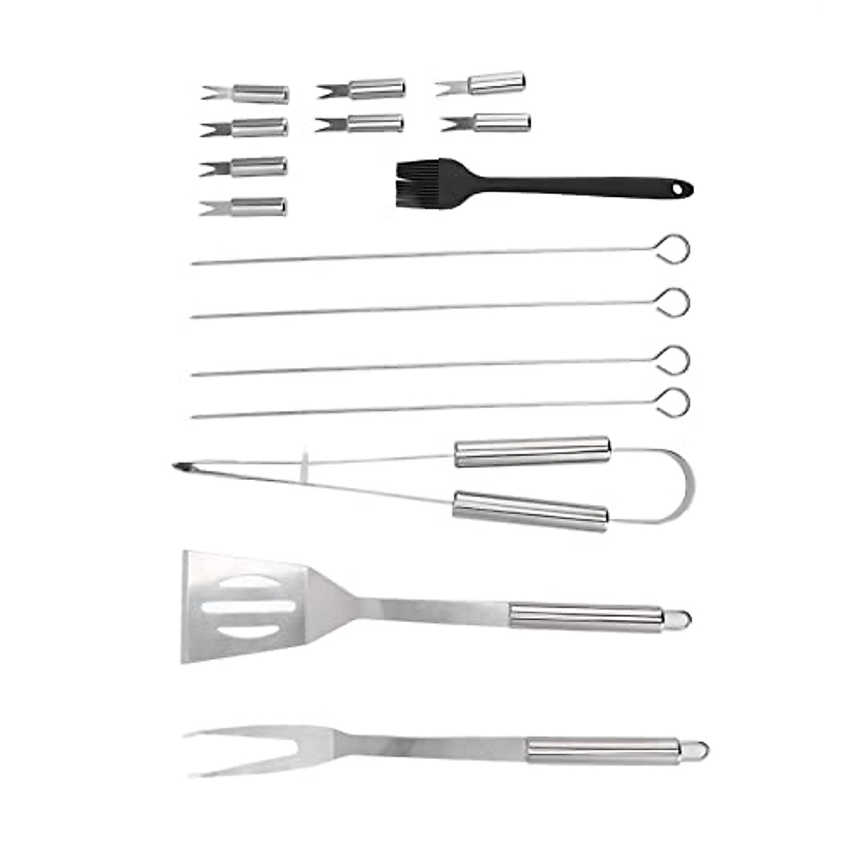 Household Garden Products 16pcs Stainless Steel BBQ Set Outdoor Portable Grilling Tools Set for Family Gatherings Outdoor Activities