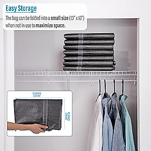 VENO 8 Pack Extra Large Moving Storage Bags with Zippers, Foldable Heavy-Duty Tote for Space Saving, Alternative to Moving Boxes, Packing Supplies, Plastic Storage Bins (Dark Gray - Set of 8)