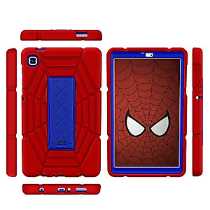 Grifobes for Samsung Galaxy Tab A7 Lite Case, 8.7 inch Shockproof Rugged Protective Cover with Stand for 2021 Tab A7 Lite 8.7" Tablet SM-T220/T225/T227U for Kids Boys Children(Red+Blue)
