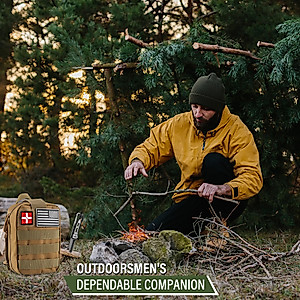 Survival First Aid Kit, Molle Medical Pouch 282PCS Outdoor Emergency Survival Gear and Equipment for Hiking Camping Hunting Car Boat Home Travel and Adventures, Perfect Gifts for Him Men