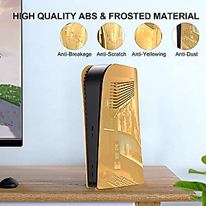Plates for P5 Digital Edition, Faceplate with Cooling Vents, Anti-Scratch Dustproof Protective Cover Plates for P5 Digital Edition (Golden)