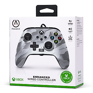 PowerA Enhanced Wired Controller for Xbox Series X|S - Metallic Arctic Camo, gamepad, wired video game controller, gaming controller, Xbox Series X|S