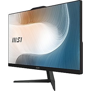 MSI Modern AM242 AIO Desktop, 23.8" FHD IPS-Grade LED, Intel i3-1115G4, 8GB Memory, 256GB SSD, WiFi 6, BT 5.1, Black, Windows 11 Home (11M-891US)