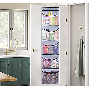 KEETDY 5 Pockets Over the Door Organizer and 5 Large Pockets Over the Door Organizer Hanging Door Storage for Closet