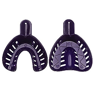 12Pcs Dental Impression Trays Plastic Teeth Holder Kit Dental Trays Materials Oral Care