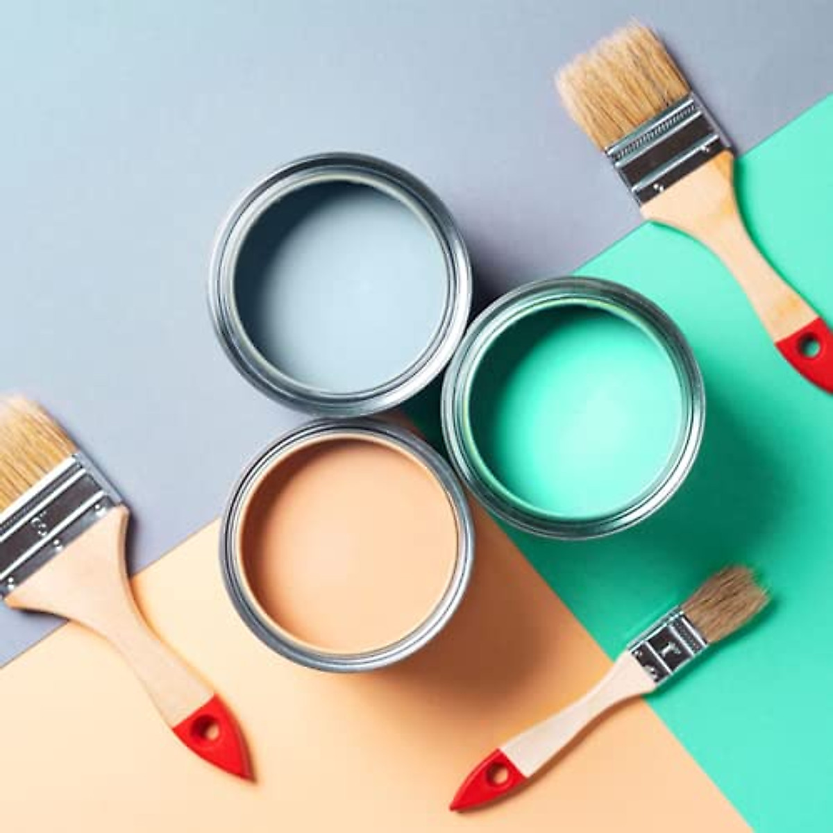 Bonsicoky 8 Pcs Empty Metal Paint Cans with Lids, Tiny Empty Unlined Cans Storage Containers for Paint(0.5 Pint/250ml)