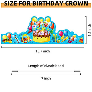 JTIEO 35Pack Birthday Party Crowns for Kids - Paper School Classroom Hats and VBS Supplies