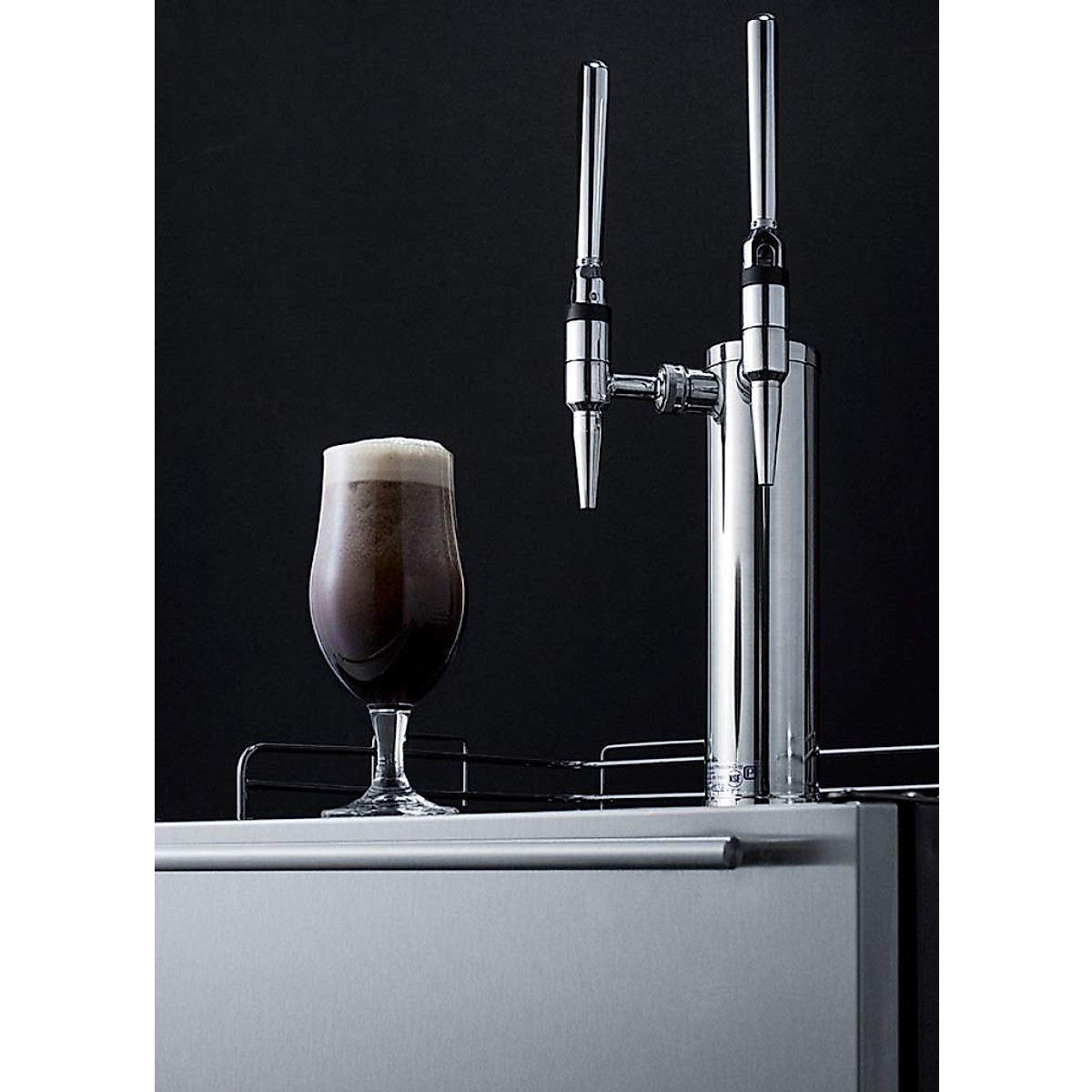 Summit Appliance SBC58BLBIADANCFTWIN 24" Wide Built-In Nitro Coffee Kegerator, ADA Compliant; 5.5 cu.ft. Capacity; Automatic Defrost; Stainless Steel Wrapped Door