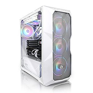AVGPC Blizzard Gaming Computer - Intel i9 11900K 8-Core 3.5 GHz, RTX 3080 10GB, 32GB DDR4 3600MHz, 360MM Liquid Cooler, 2TB NVMe M.2 SSD, TD500 Mesh White Case, WiFi/AC, Windows 11